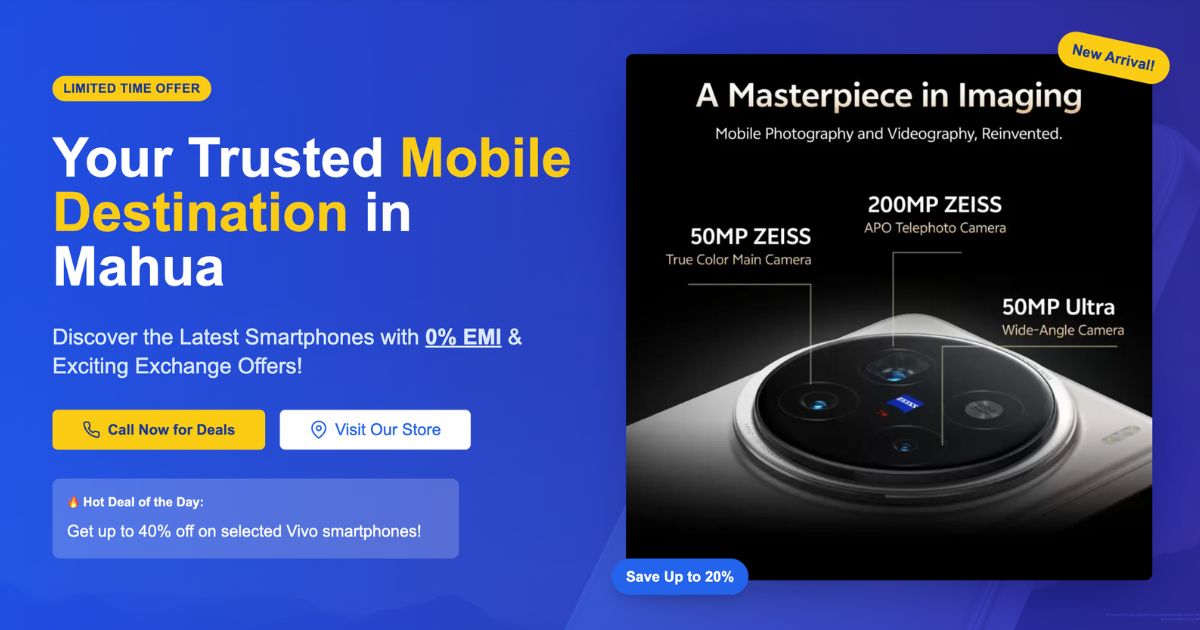 Mobile Dot Com - Vivo Exclusive Store in Mahua, Vaishali, Bihar